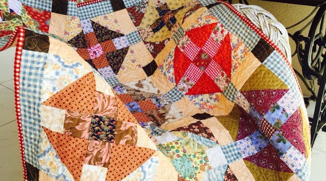 Monkey Wrench Charm Square Quilt | susies-scraps.com