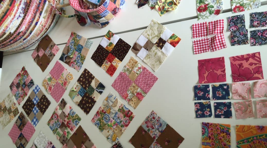 Scrap Double Four Patch Quilt Block Tutorial | susies-scraps.com