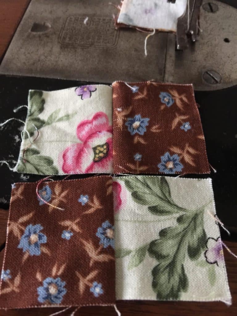 Scrap Double Four Patch Quilt Block Tutorial | susies-scraps.com