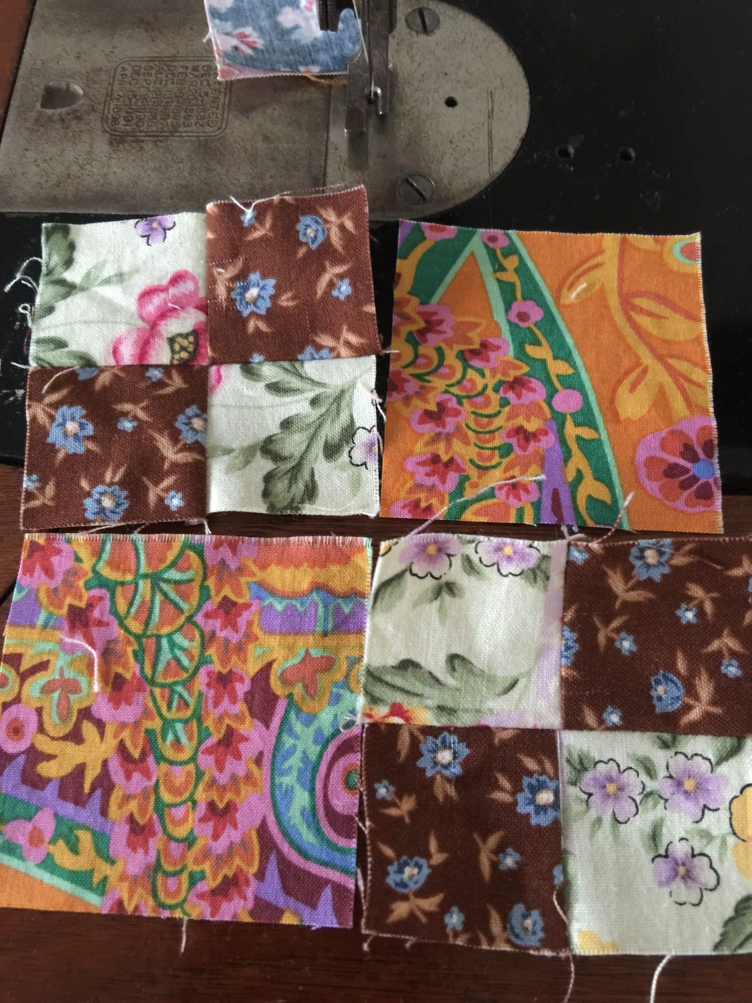 Scrap Double Four Patch Quilt Block Tutorial | susies-scraps.com