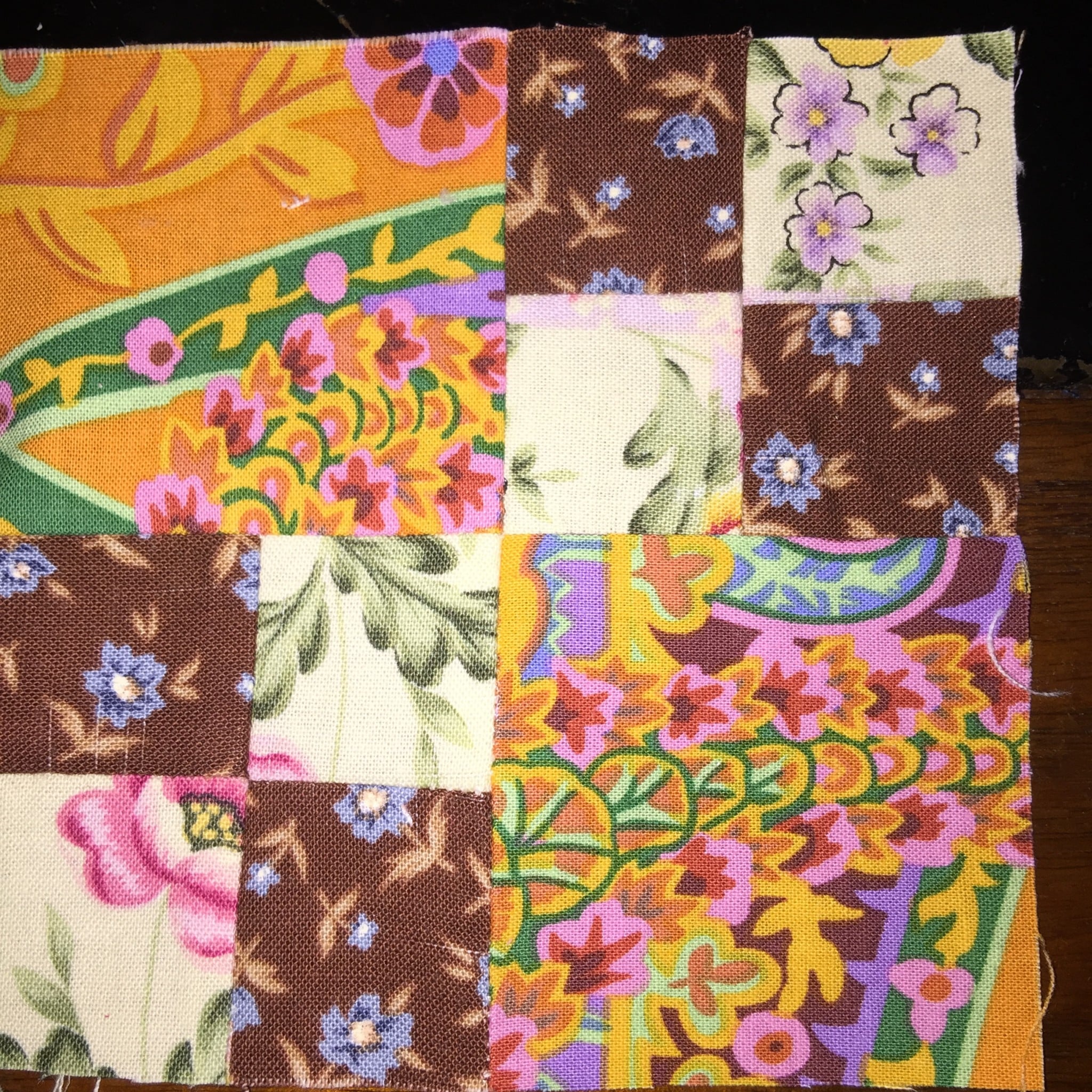 Scrap Double Four Patch Quilt Block Tutorial | susies-scraps.com