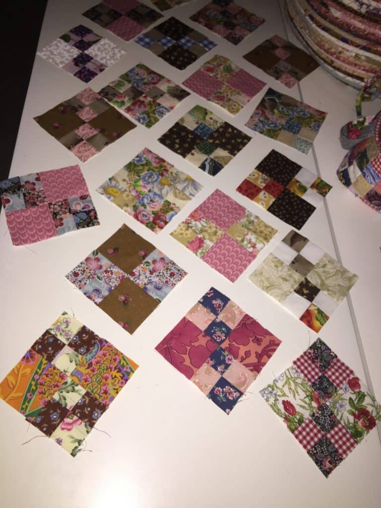 Scrap Double Four Patch Quilt Block Tutorial | susies-scraps.com