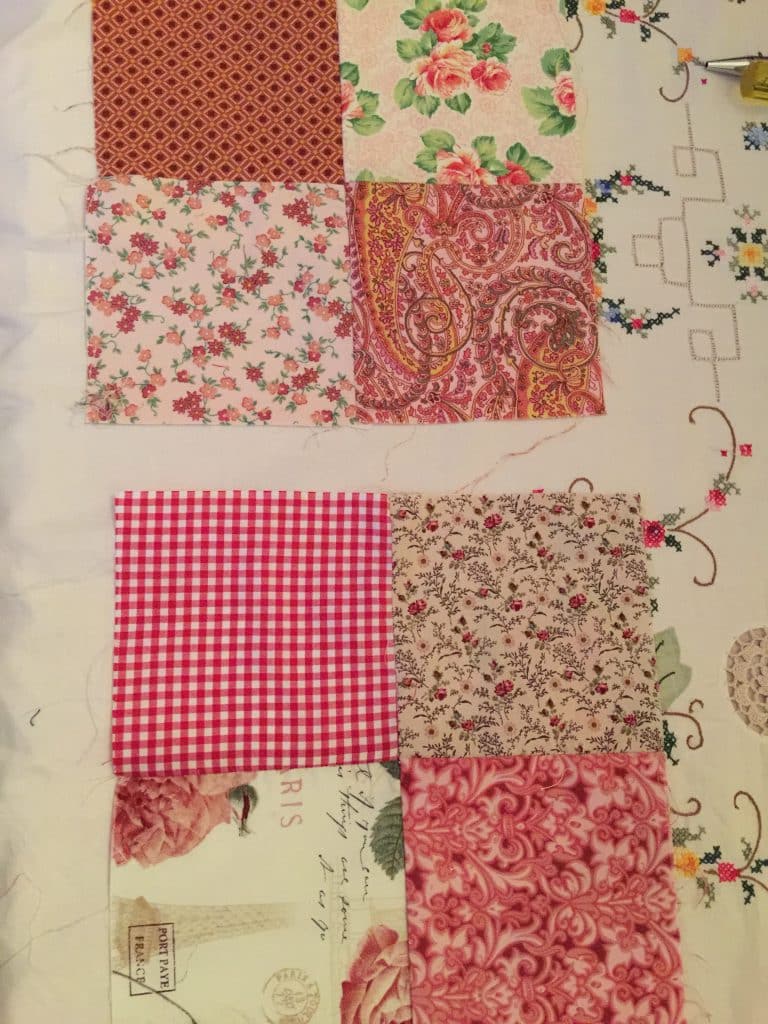 Country Roses Four Patch Quilt Pattern | susies-scraps.com