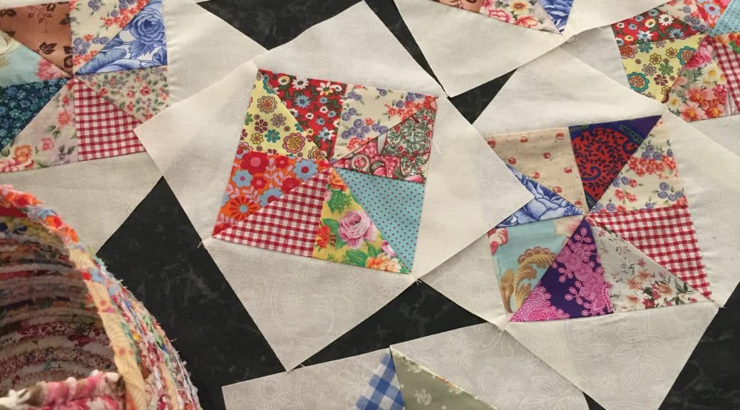 Scrappy Pinwheel in a Square | susies-scraps.com