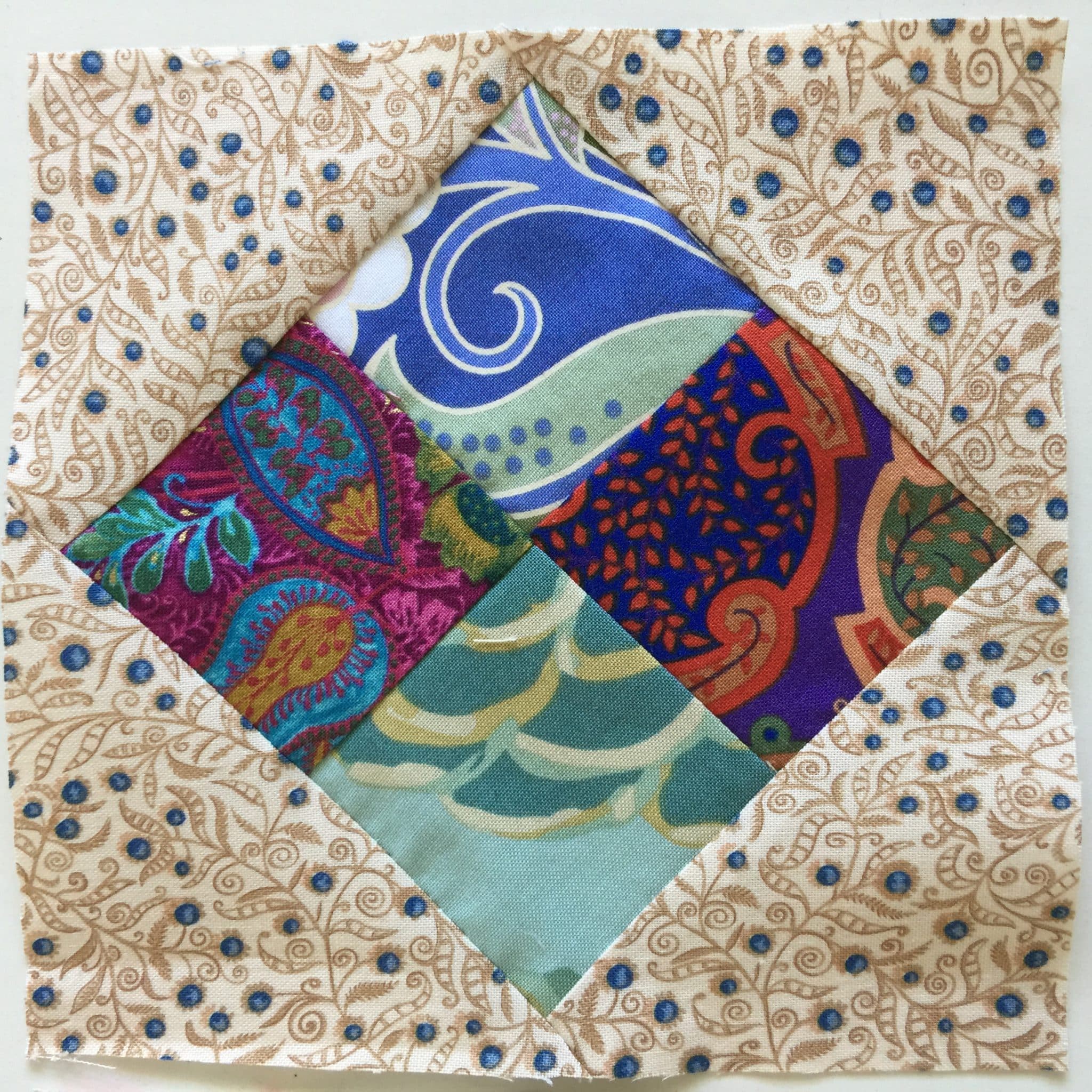 Antique Four Patch Economy Block Tutorial | susies-scraps.com