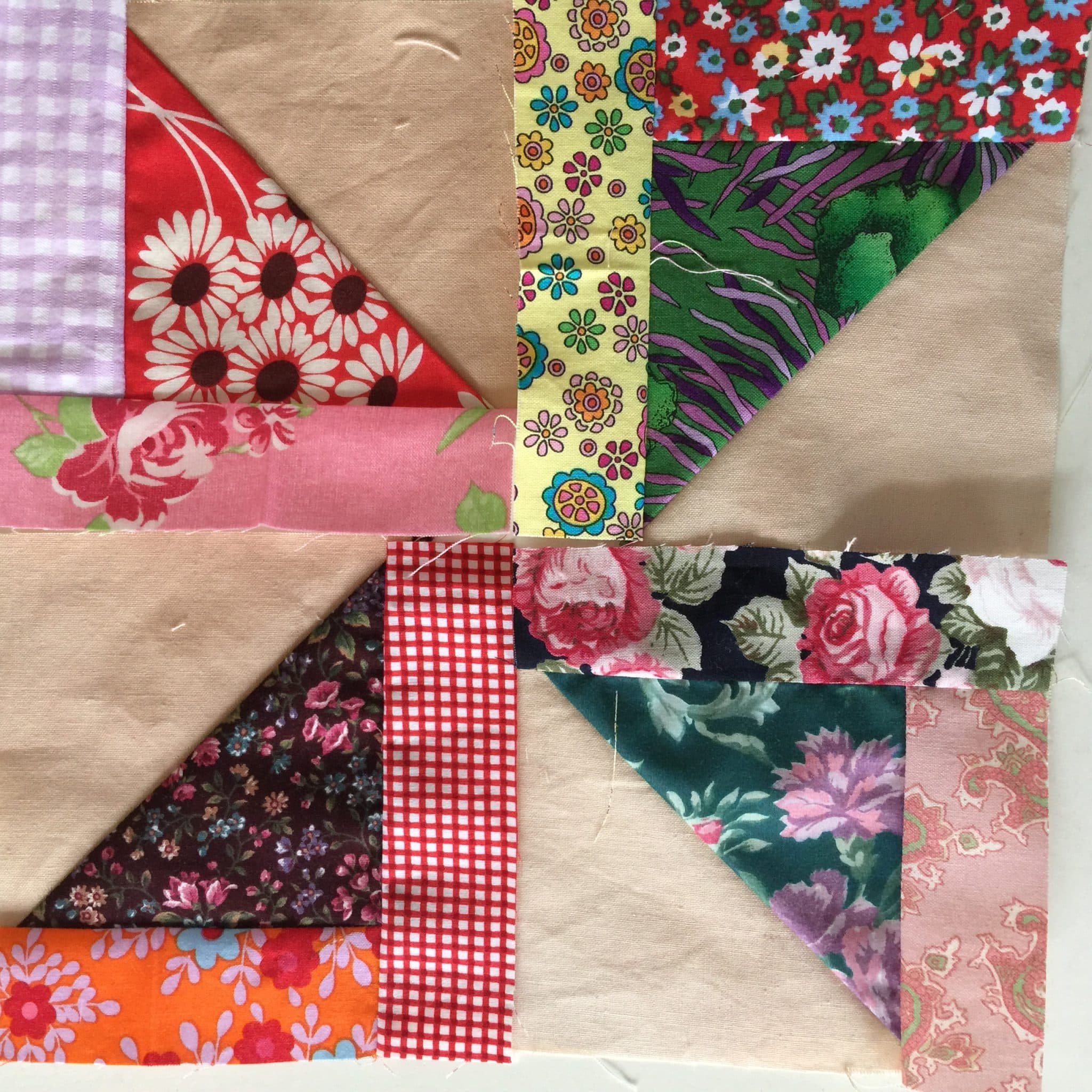 Uneven Four Patch Block Tutorial | susies-scraps.com