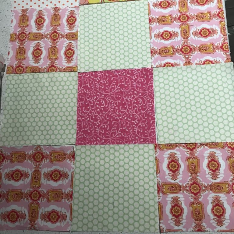 Uneven Nine Patch Quilt Pattern Antique Style | susies-scraps.com