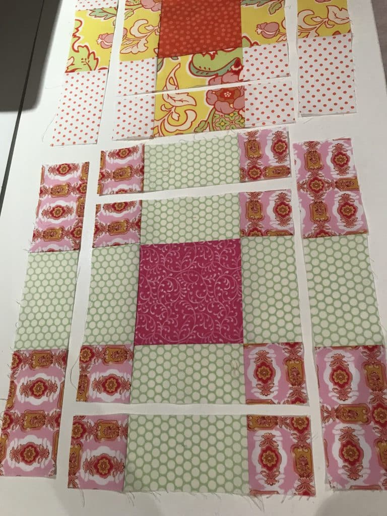 Uneven Nine Patch Quilt Pattern Antique Style | susies-scraps.com