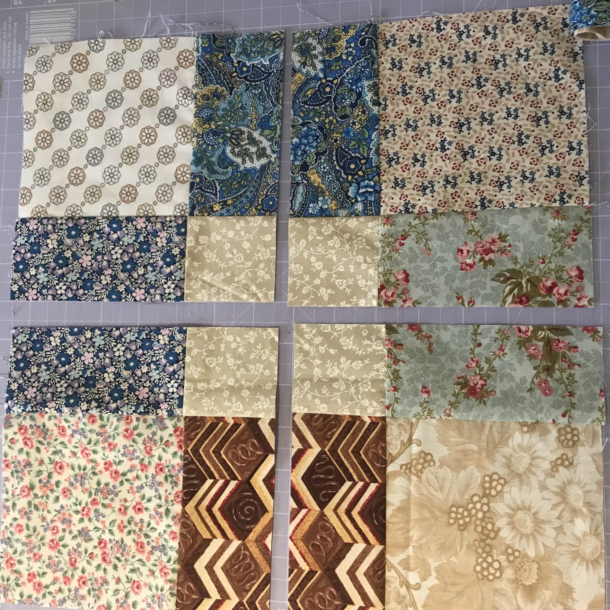 Antique One Patch Block Made Easy | susies-scraps.com