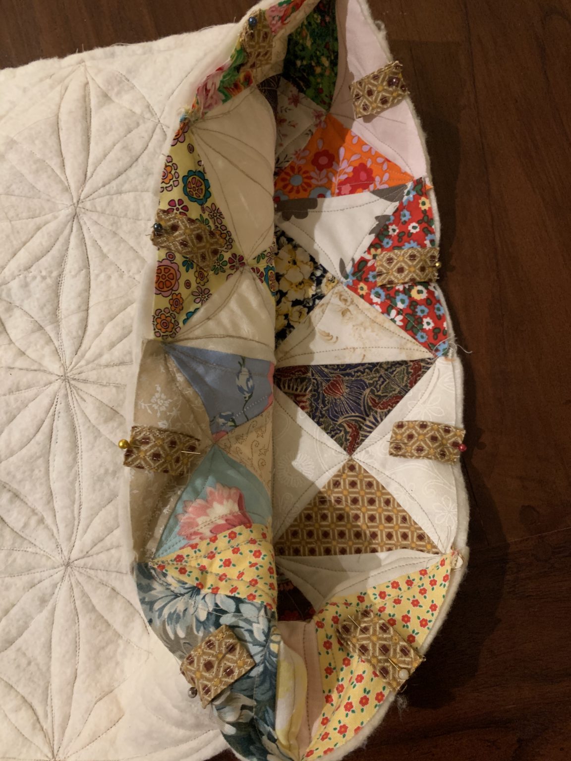 Patchwork Backpack Sashiko Style | susies-scraps.com
