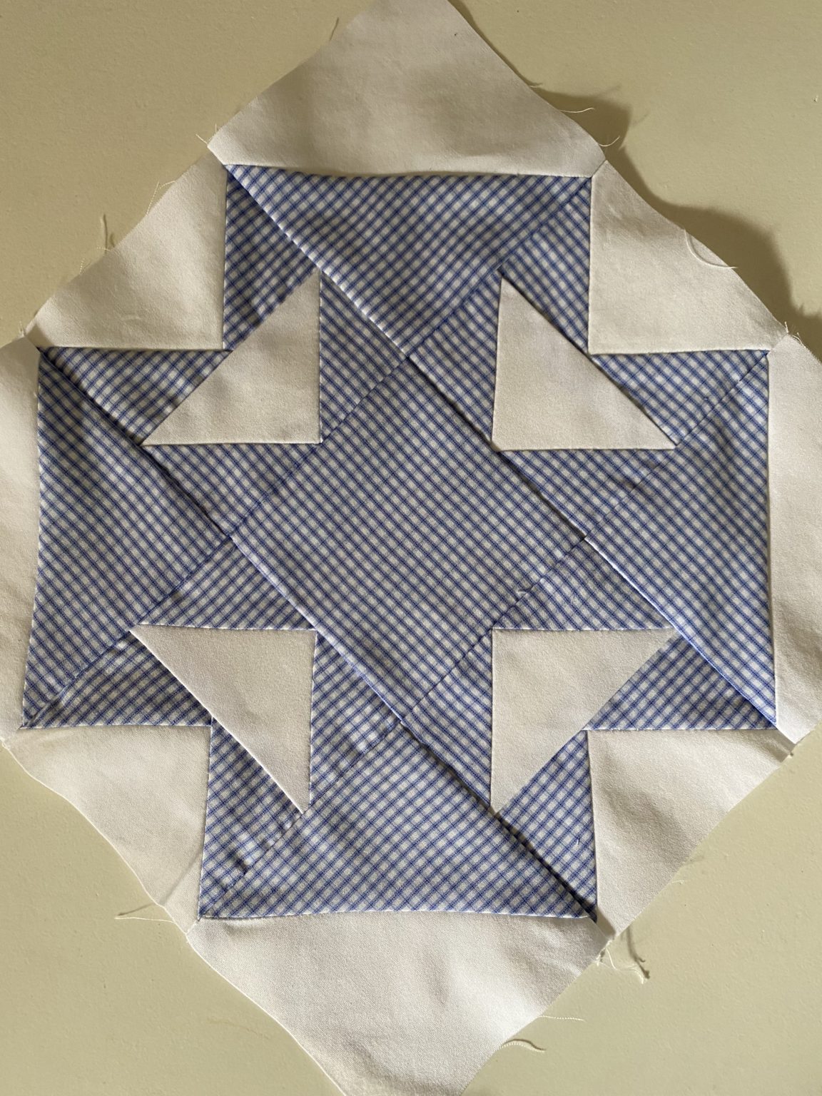 Antique Queen Cross Double T Quilt Block | susies-scraps.com