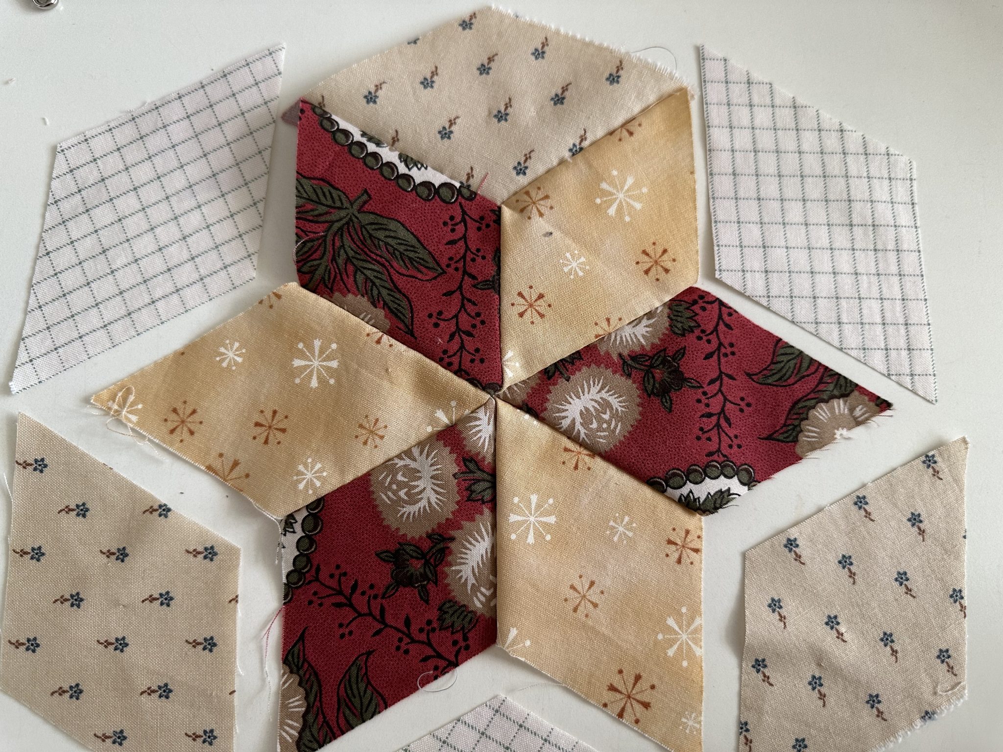 Six Pointed Hexagon Stars Antique Inspired Part 2 | susies-scraps.com
