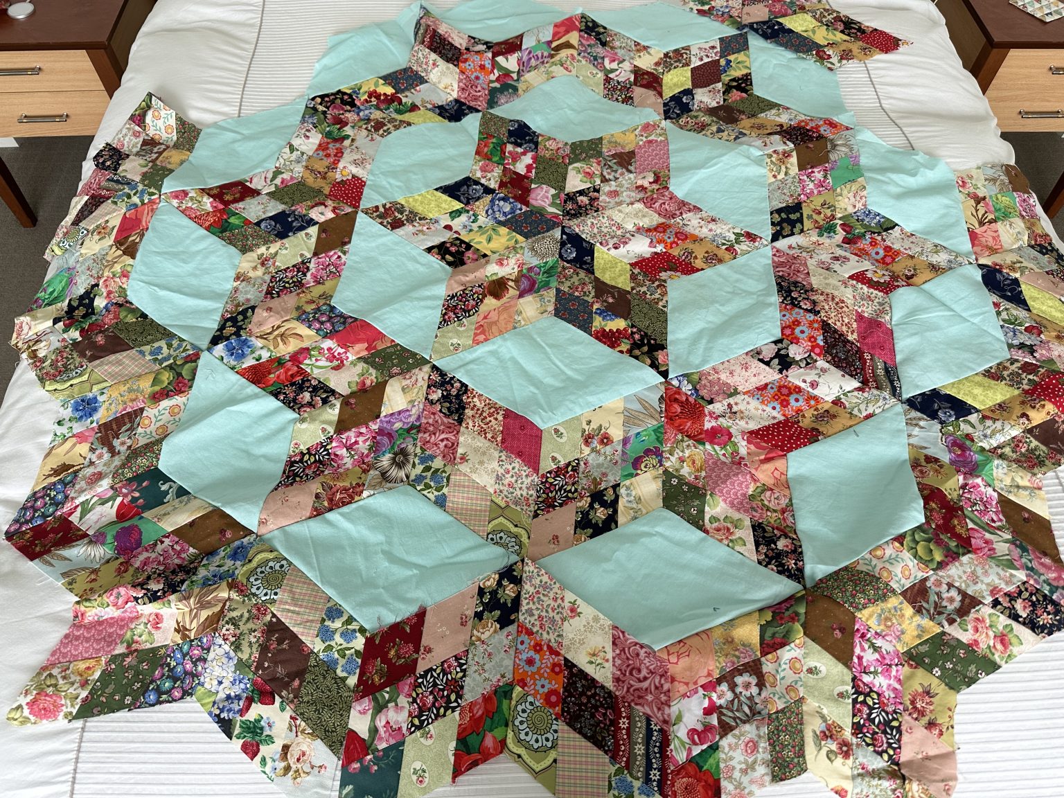 Scrappy Diamonds Kaleidoscope Beauty Star Medallion Quilt – Part 3 ...